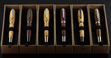 Ručně vyrobená pera z exotického i českého dřeva - Wood Elegance
